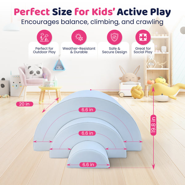Soft Play 3-Sections Rainbow Bridge – TQ Furniture Soft Play